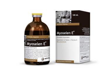 Myoselen E® vitaminico contra déficit de Vitamina E y Se animal