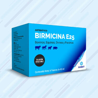 Birmicina E-25 Estreptomicina 25 antibiótico para bovinos